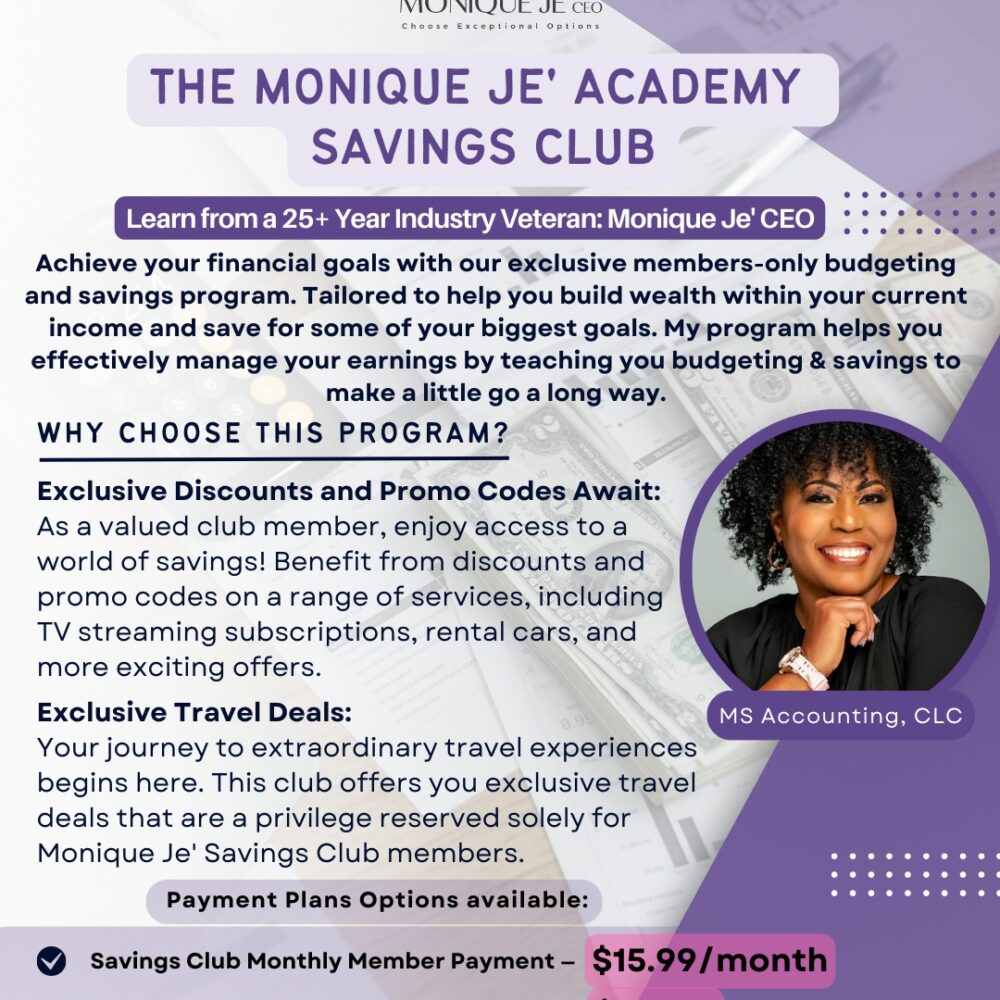 Monique Je' Shop | Monique Je' CEO